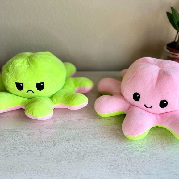 Accessories | Bogo Reversible Plush Octopus Large 11 Pink And Lime ...